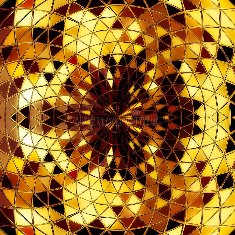 Gold Triangles Shaped Abstract Art Background Stock Illustration ...
