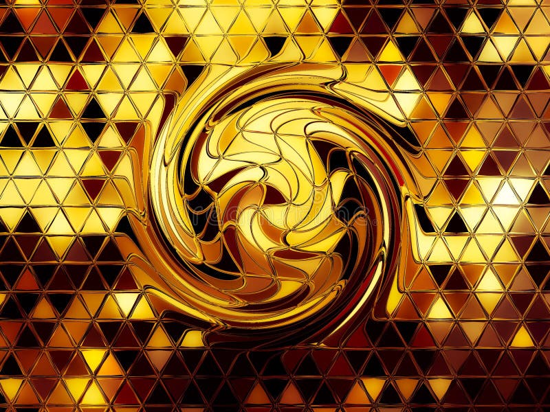 Gold Triangles Shaped Abstract Art Background Stock Illustration ...