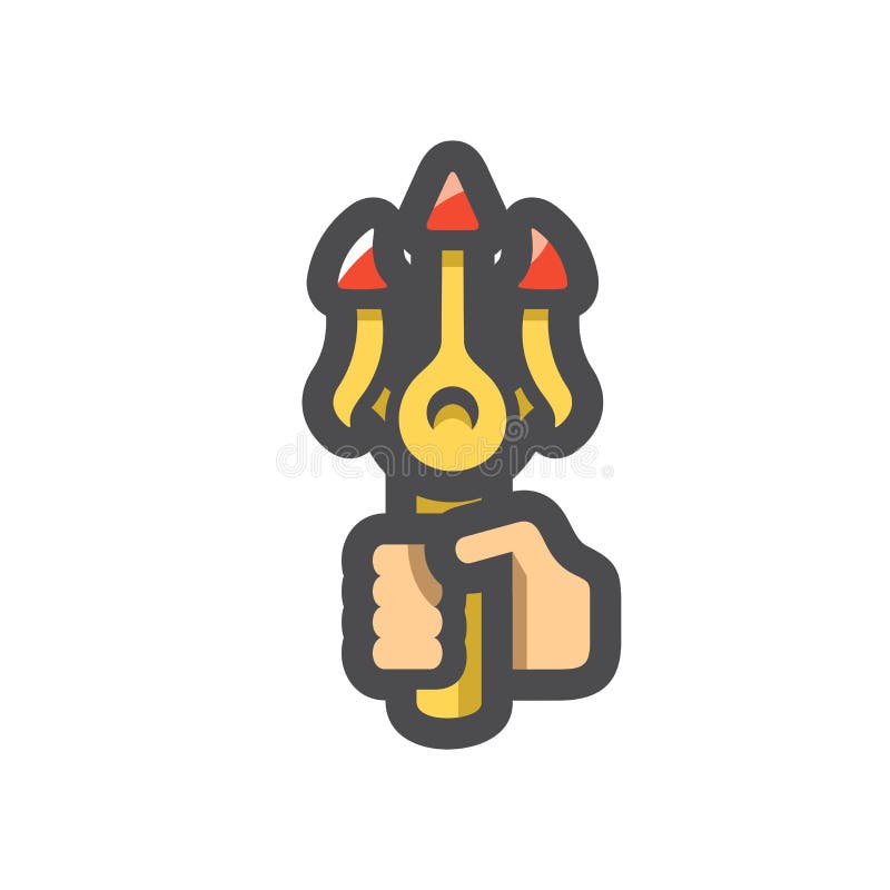 Gold Trident Weapon Vector Icon Cartoon Illustration. Stock Vector ...