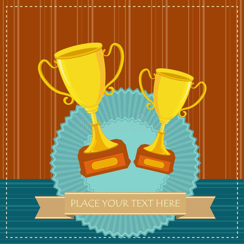 Gold Trophy stock vector. Illustration of event, handle - 29535230