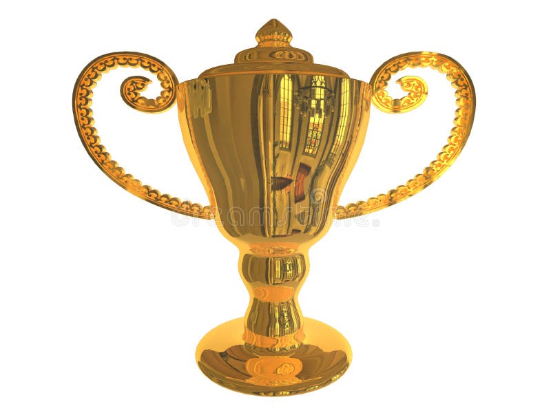 Solid Gold Trophy stock illustration. Illustration of abstract - 308378