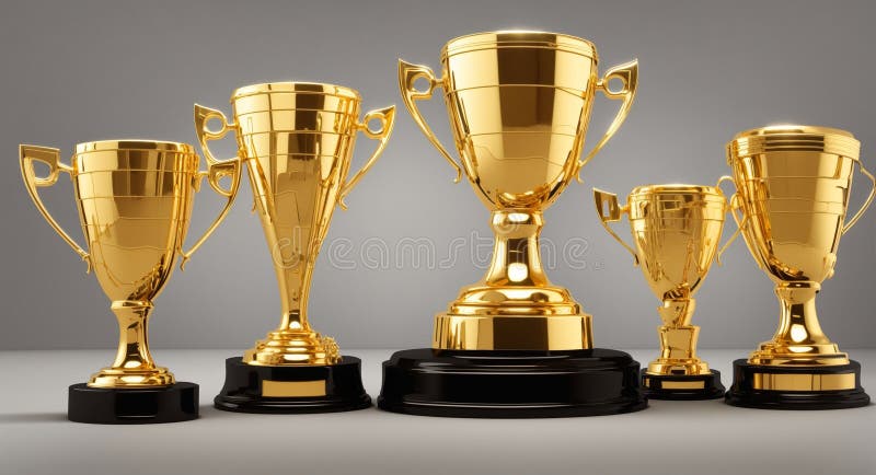 Gold Trophy Cup stock illustration. Illustration of jewellery - 296899895