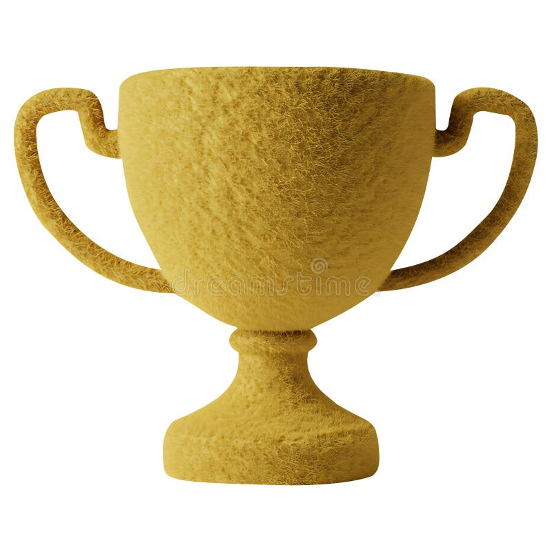 Fuzzy Gold the Velvety Trophy Cup Stock Photo - Illustration of handles ...