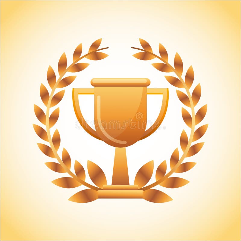 Gold trophy icon stock vector. Illustration of champion - 85736498