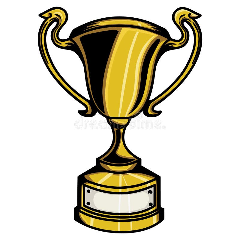 Gold Trophy stock vector. Illustration of metal, reward - 56202706
