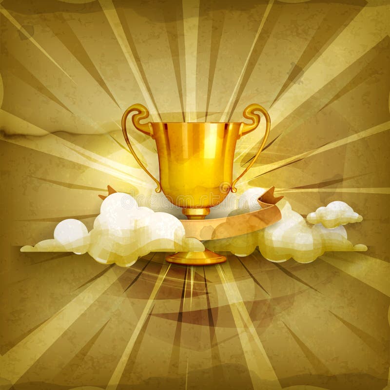 Background with a Trophy stock vector. Illustration of metal - 20080842