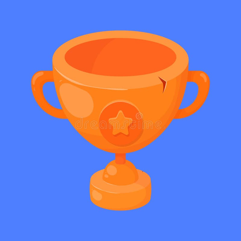 Gold Trophy Vector Illustration. Winning Trophy Cup Vector Icon Stock ...