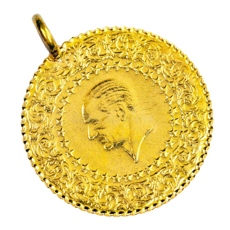 Turkish Gold coin necklace stock image. Image of account - 32727049
