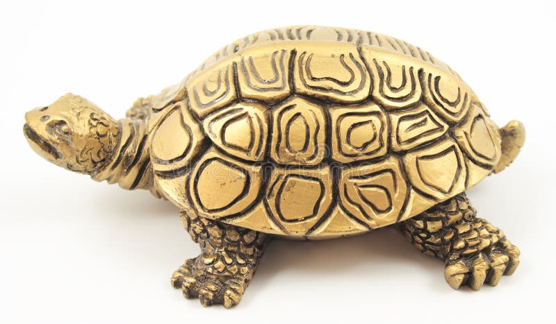 Gold turtle. stock photo. Image of isolated, mythology - 94225430