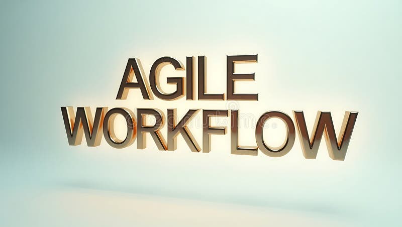 Gold Typography Showcasing Agile Workflow Concept in a Modern Setting ...