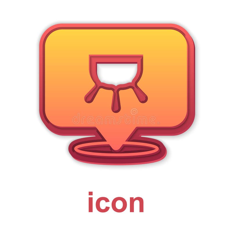 Gold Udder Icon Isolated on White Background. Vector Stock Vector ...