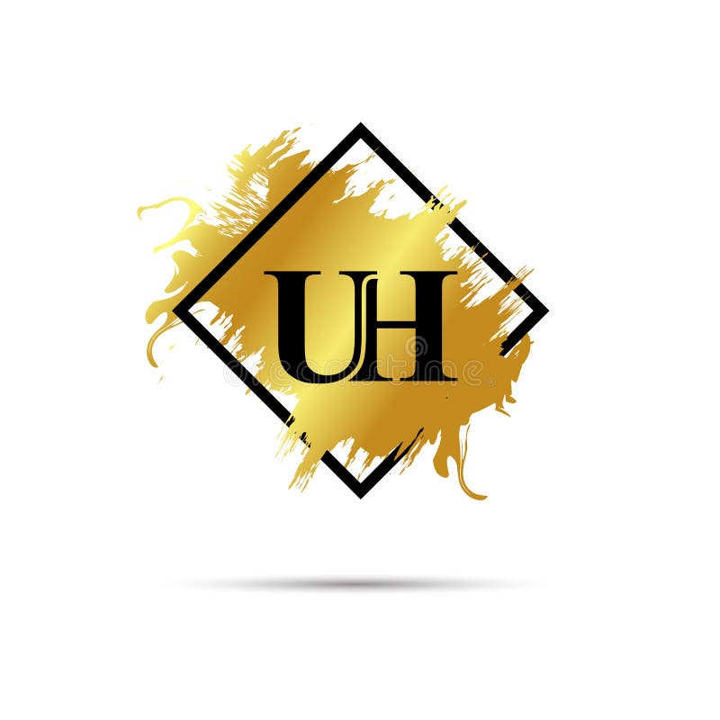 Gold UH Logo Symbol Vector Art Design Stock Illustration - Illustration ...