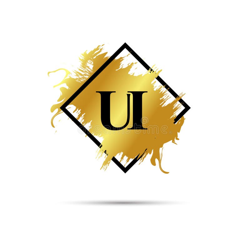 Gold UI Logo Symbol Vector Art Design Stock Illustration - Illustration ...