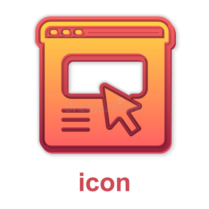 Gold UI or UX Design Icon Isolated on White Background. Vector Stock ...