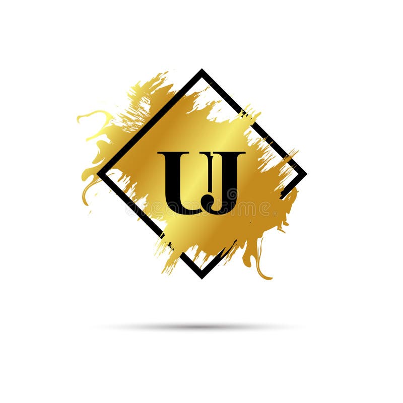 Gold UJ Logo Symbol Vector Art Design Stock Illustration - Illustration ...