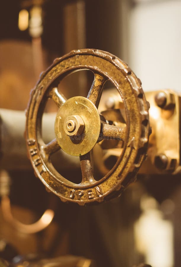 Gold Valve. stock image. Image of industrial, energy - 104787615