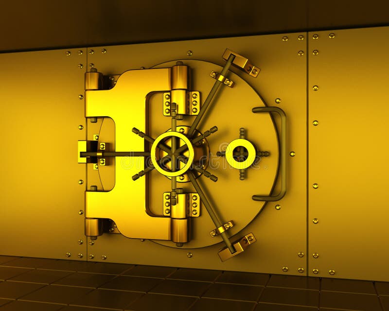 Gold vault stock illustration. Illustration of conceptual - 4938383