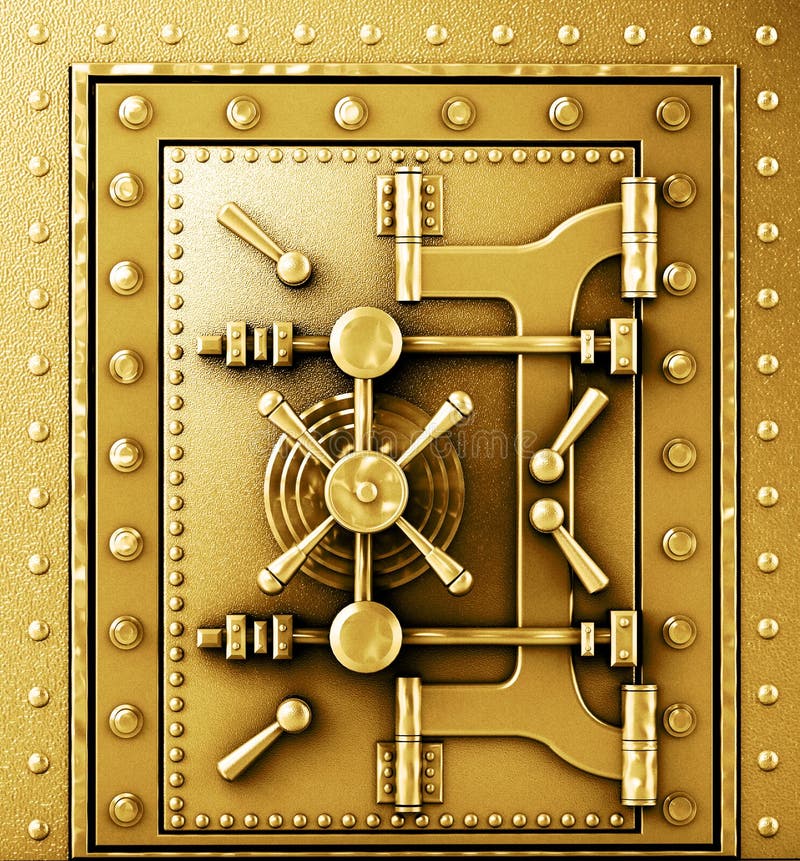 Gold vaulted door stock image. Image of gold, vaulted - 54708075