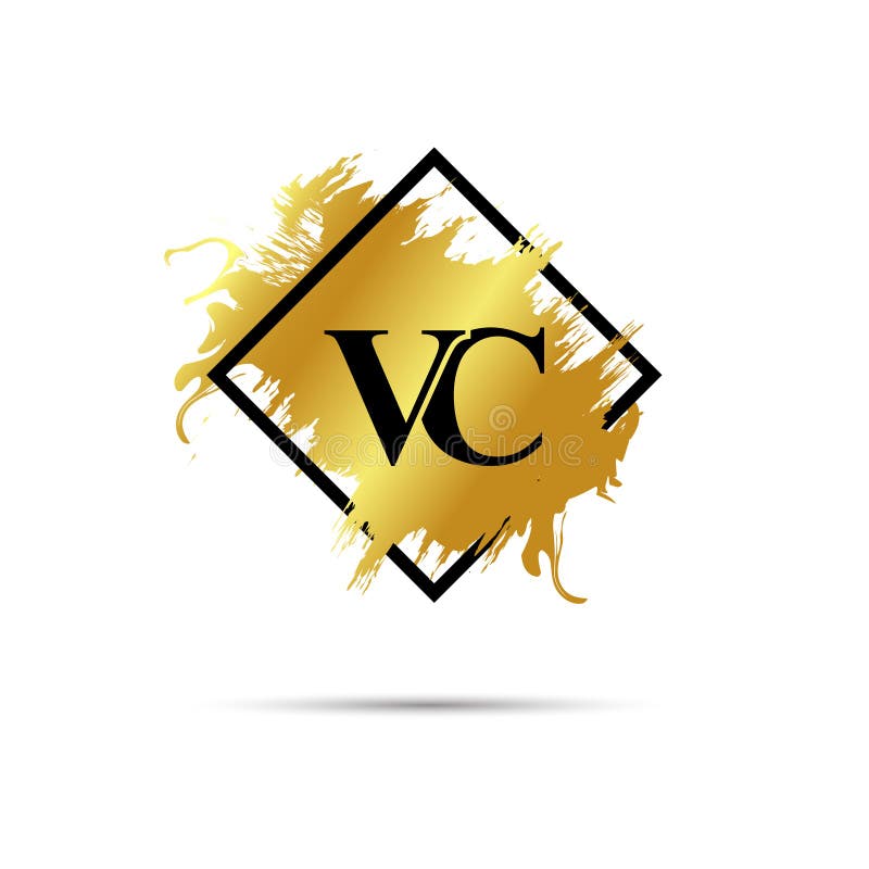 Gold VC Logo Symbol Vector Art Design Stock Illustration - Illustration ...