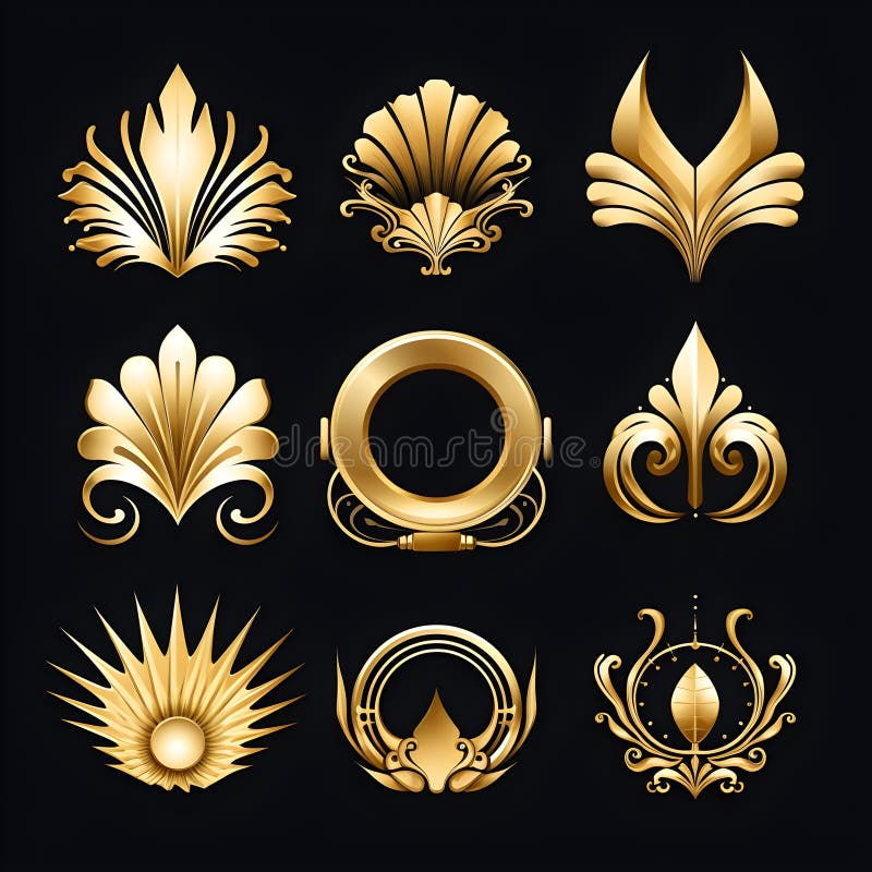 3d Logo , 3d Gold Logo Circle Design on Black Background. AI Generated ...
