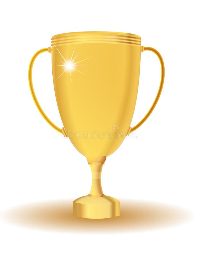 Gold Vector Cup Isolated on White Background. Stock Vector ...