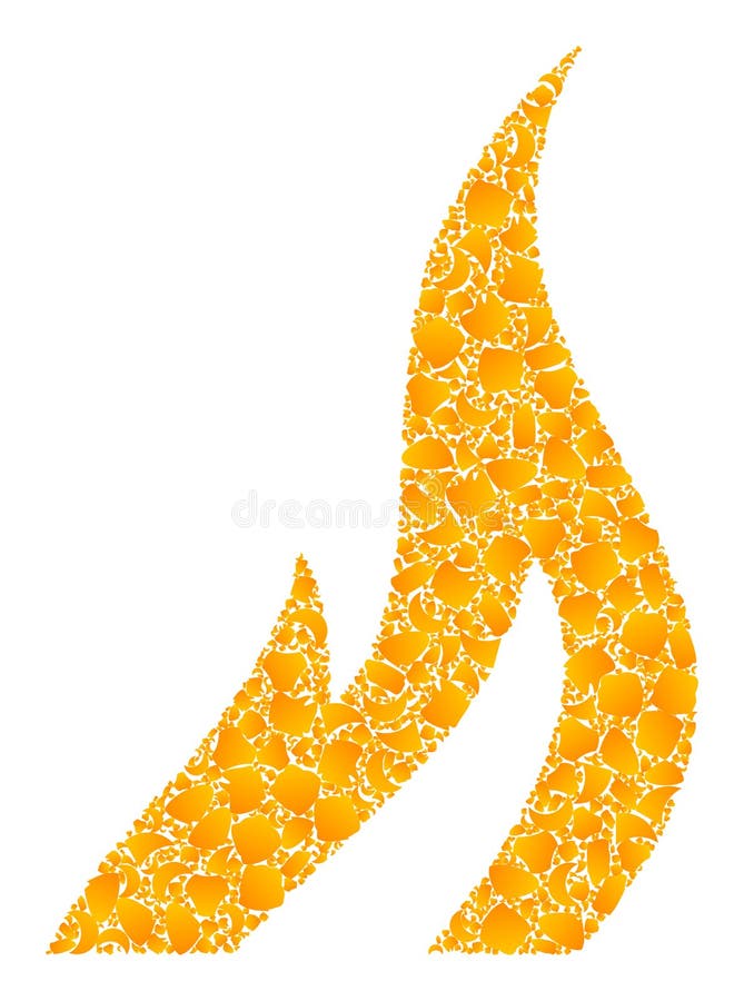 Gold Vector Fire Mosaic Icon Stock Vector - Illustration of pattern ...
