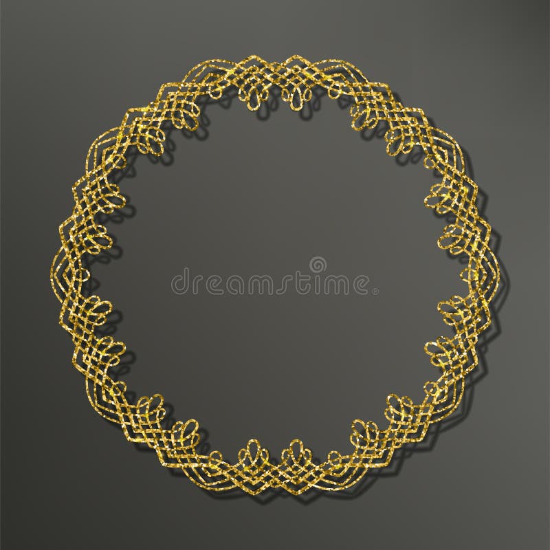 Gold Vector Frame stock vector. Illustration of pattern - 110142407