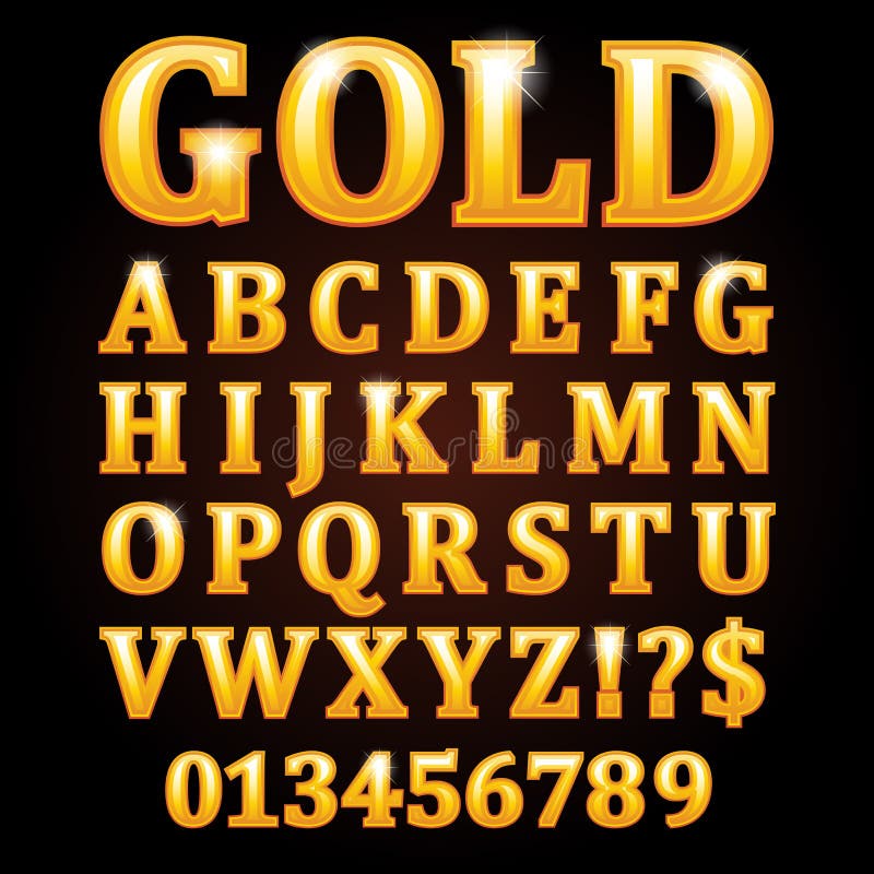 Gold Letters Black Background Stock Illustrations – 17,101 Gold Letters ...