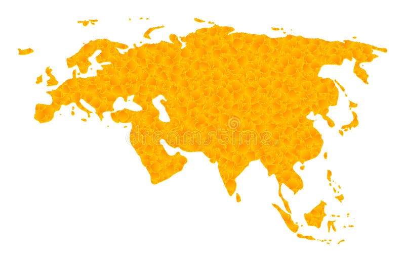 Gold europe map stock illustration. Illustration of european - 7036338