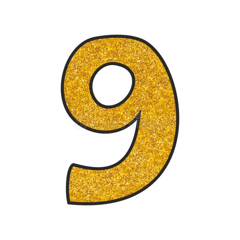 Gold Vector Number 1 Isolated on White Background Stock Vector ...