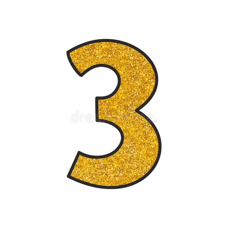 Gold Vector Number 1 Isolated on White Background Stock Vector ...