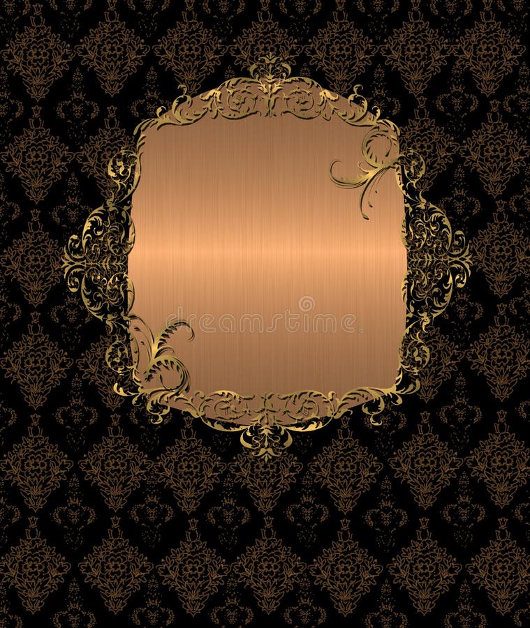 Gold vintage banner stock illustration. Illustration of poster - 10525157