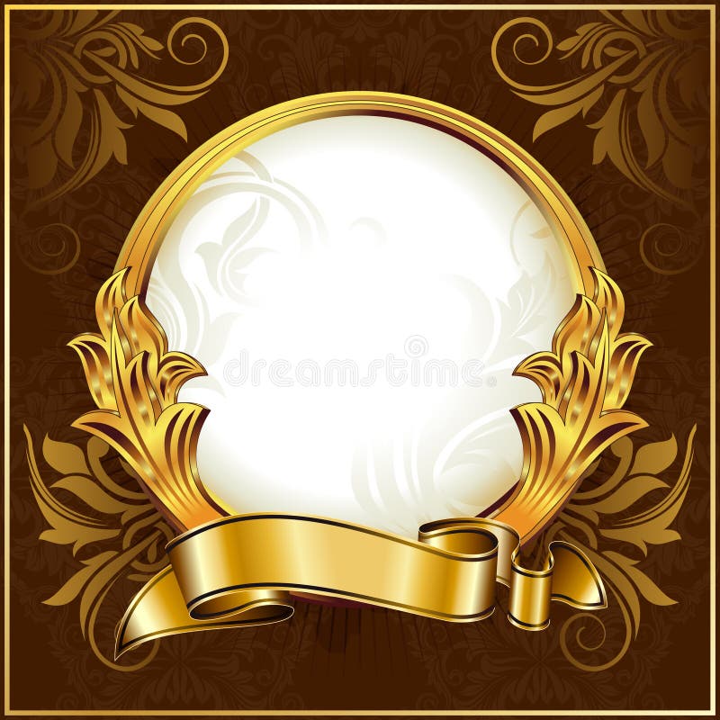 Golden Round Frame Round Gold Frame Etsy