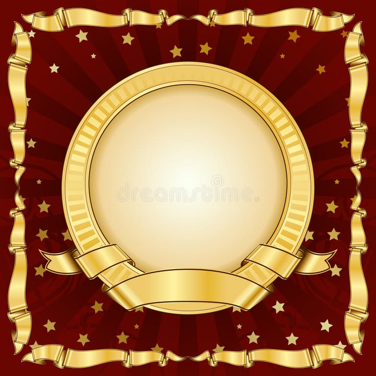 Gold Vintage Circle Frame Ribbon Stock Illustrations – 2,662 Gold ...
