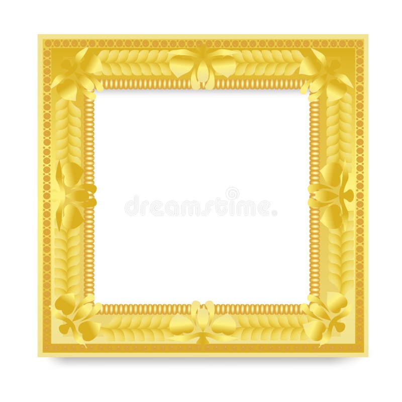 2 Gold Beveled Picture Frames Stock Illustration - Illustration of ...
