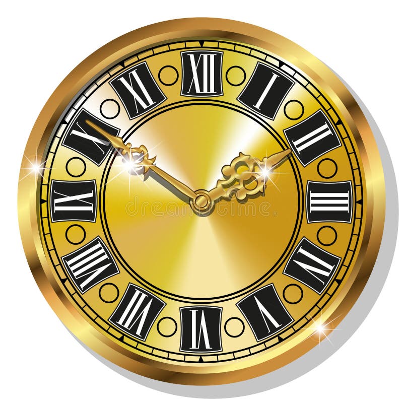Gold vintage watches stock vector. Illustration of icon - 45965134