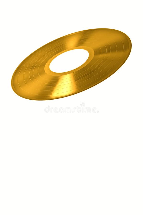Gold Record Music Disc Award Isolated Stock Photo - Image of gramophone ...