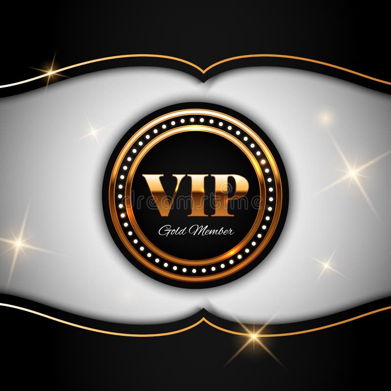 Gold VIP Vector Illustration Stock Vector - Illustration of rich, club ...