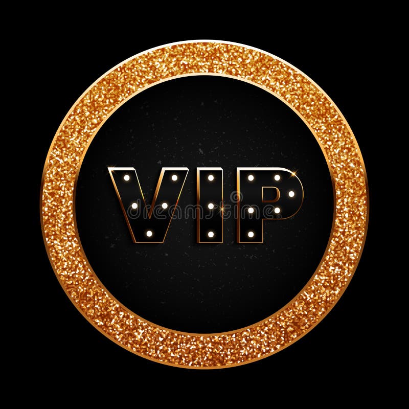 Gold VIP Vector Illustration Stock Vector - Illustration of glossy ...