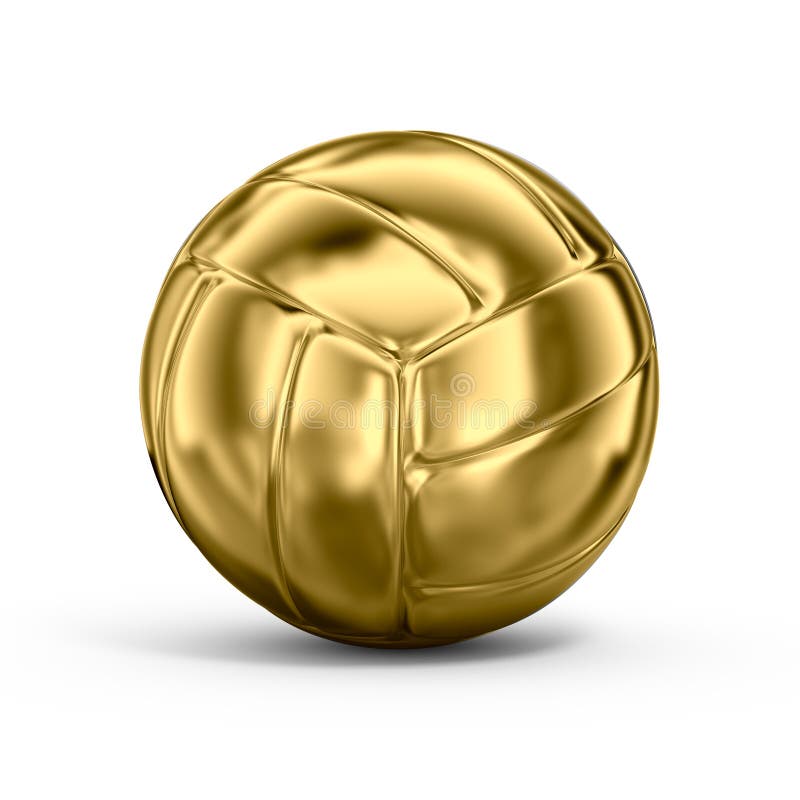 Gold volleyball stock illustration. Illustration of white - 11886085