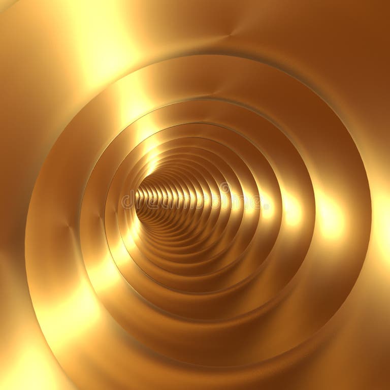 Gold Vortex Abstract Background Stock Illustration - Illustration of ...