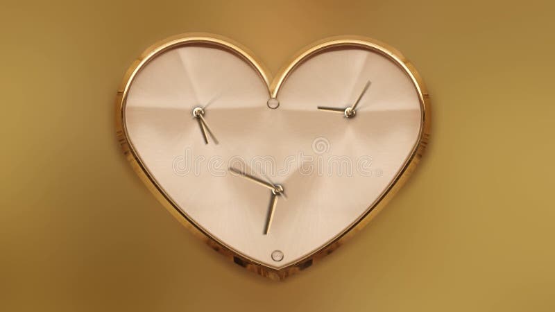 Clock in the Shape of a Heart in Timelapse Stock Footage - Video of ...