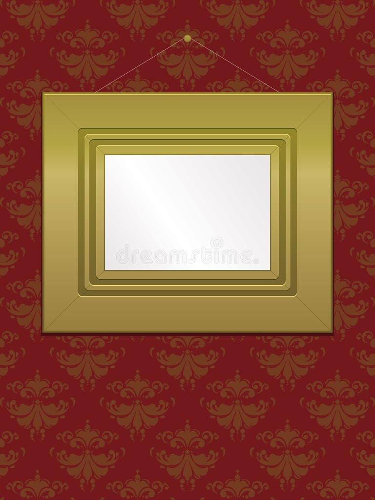 Gold Frame Beveled Illustration Stock Illustrations – 84 Gold Frame ...