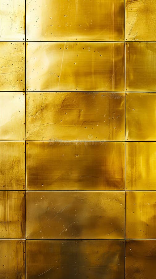 A Gold Wall with a Lot of Different Colors Stock Photo - Image of ...