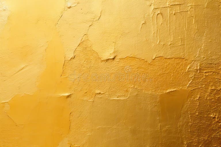 Gold Wall Texture Background. Yellow Shiny Gold Foil Paint on Wall ...