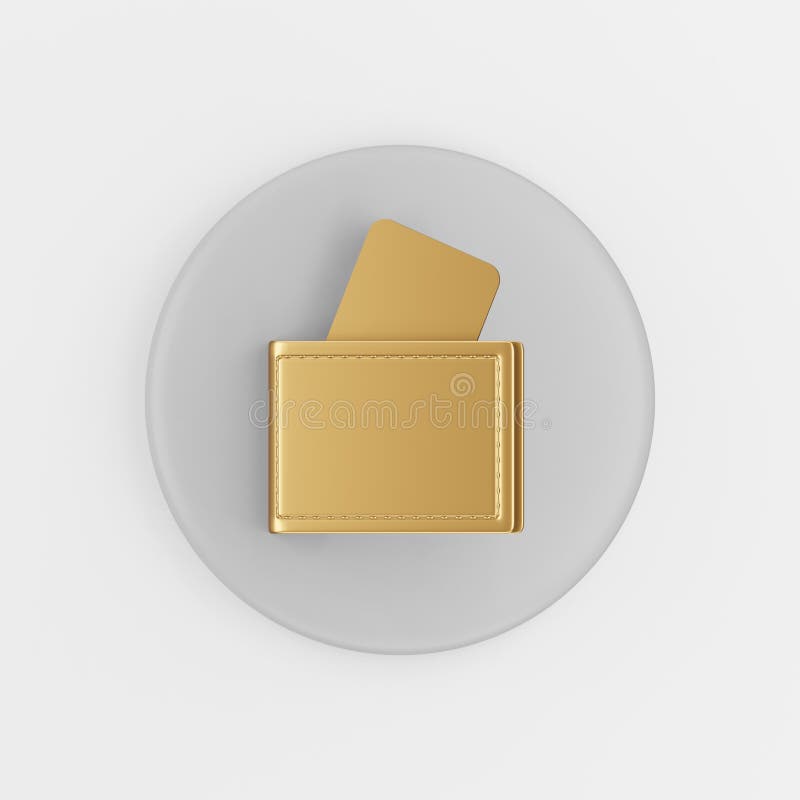 Wallet 3d Rendering Isometric Icon. Stock Vector - Illustration of ...