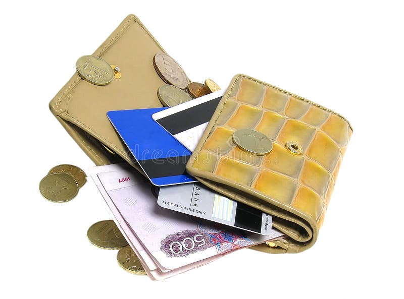 Gold wallet pocket. stock photo. Image of investment - 11869834