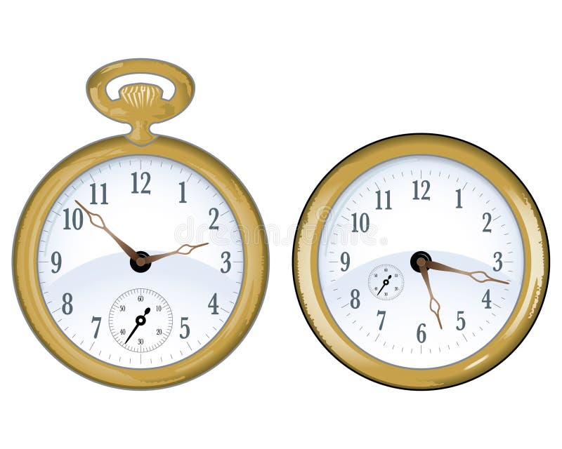 Gold Watch stock vector. Illustration of minute, dial - 14447102