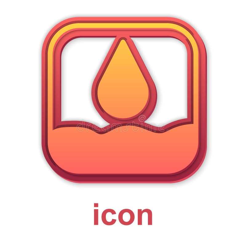 Gold Water Drop Icon Isolated on White Background. Vector Stock ...