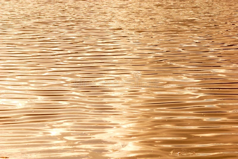 Gold Water And Sunset For Backgrounds Stock Photo - Image of dusk, dawn ...